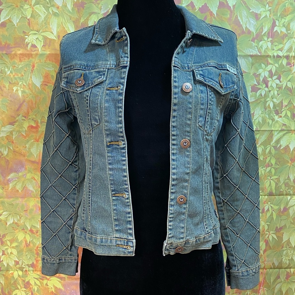 Max Studio Stretch Denim Jacket - Gem